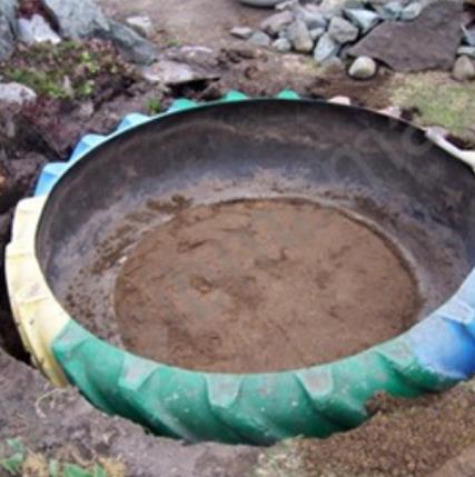 DIY: Turn an old tyre into a tranquil pond in 6 easy steps